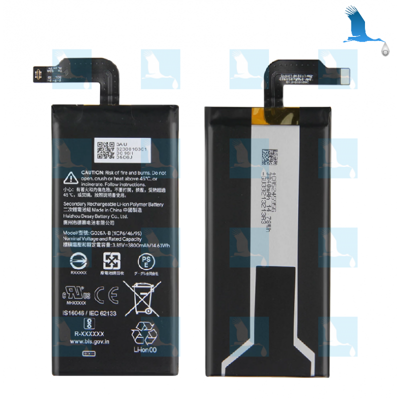 Akku - G823-00201-01 - GT025E-B - 3.85V - 3800mAh - Pixel 4a 5G (G025I ...