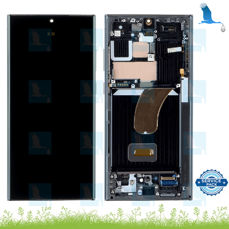 LCD + Touch + Frame - GH82-30465A/GH82-30466A - Noir (Phantom black...